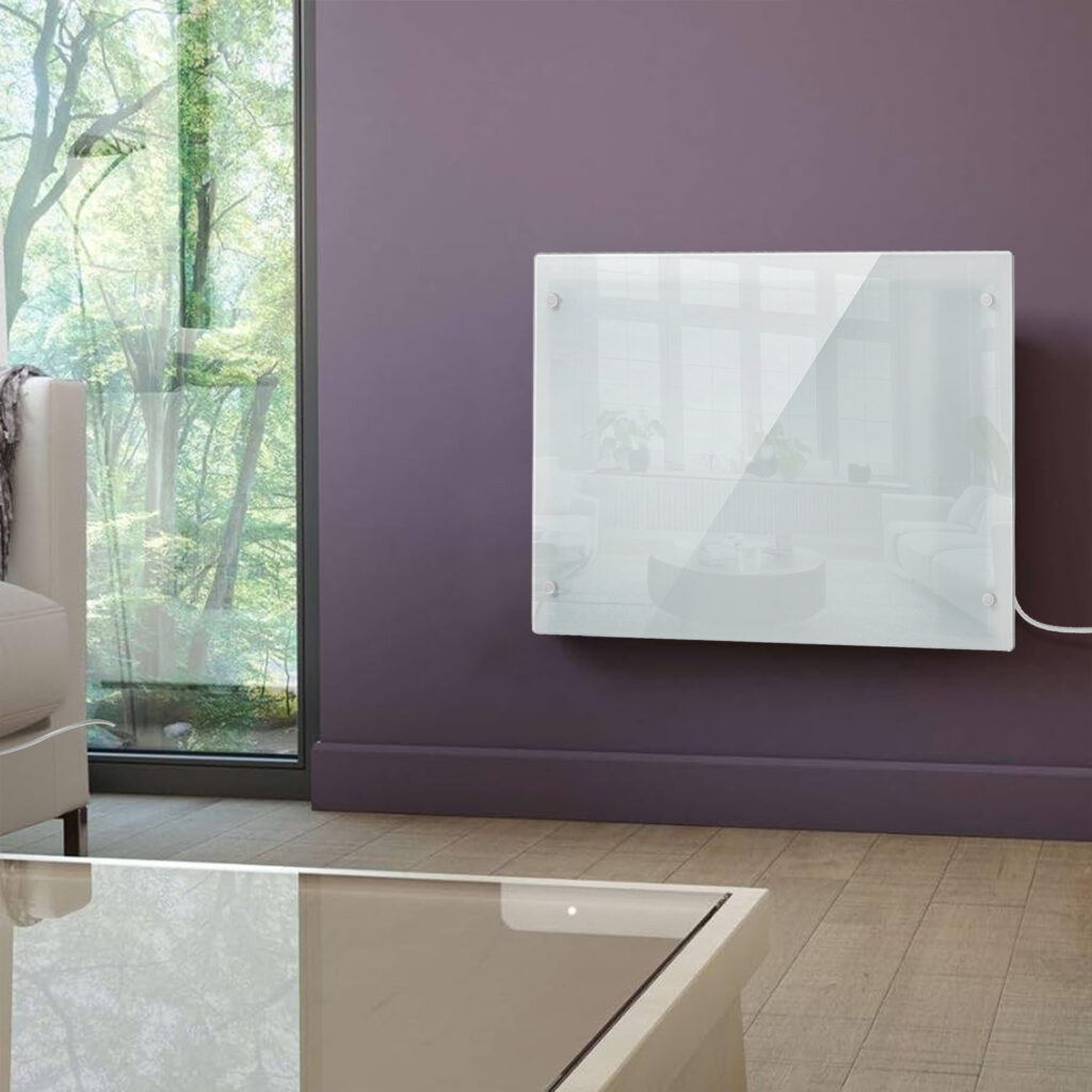 Electric Panel Heater in White 1000w - Free Standing Wall Mounted ...