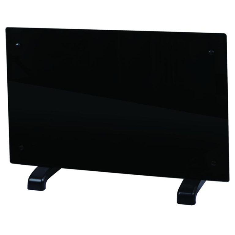 Electric Panel Heater in Black 2000w - Free Standing Wall Mounted ...