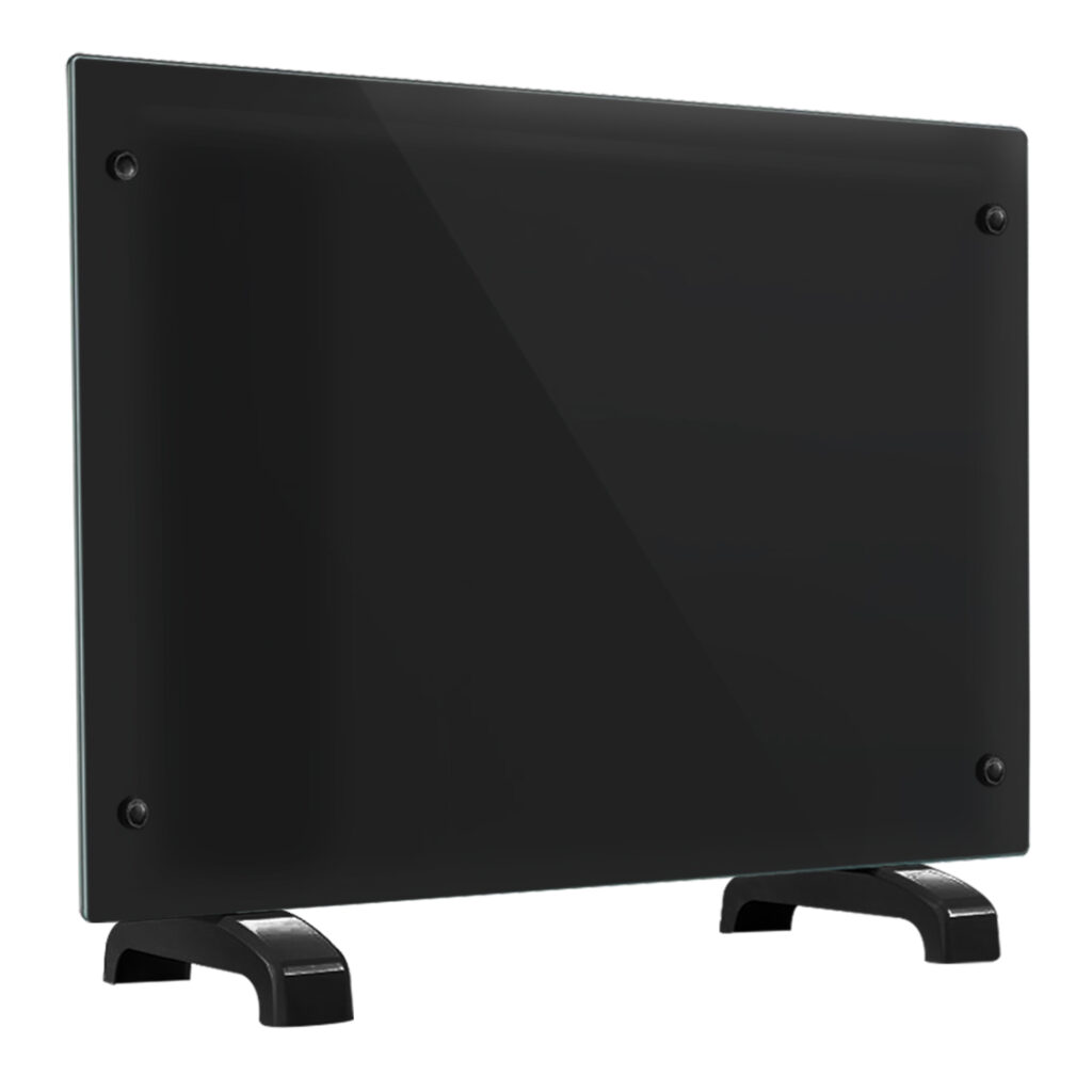 Electric Panel Heater in Black 1500w - Free Standing Wall Mounted ...