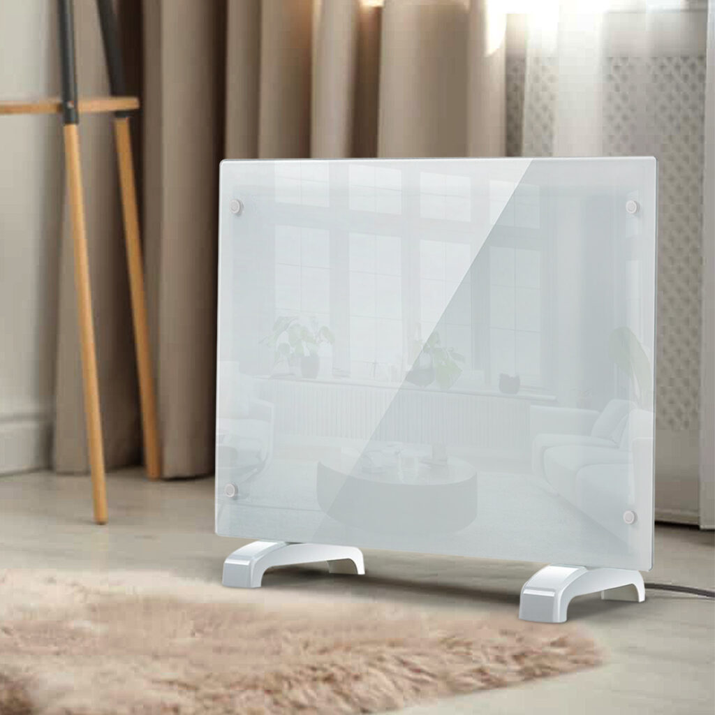 Electric Panel Heater in White 1000w - Free Standing Wall Mounted ...