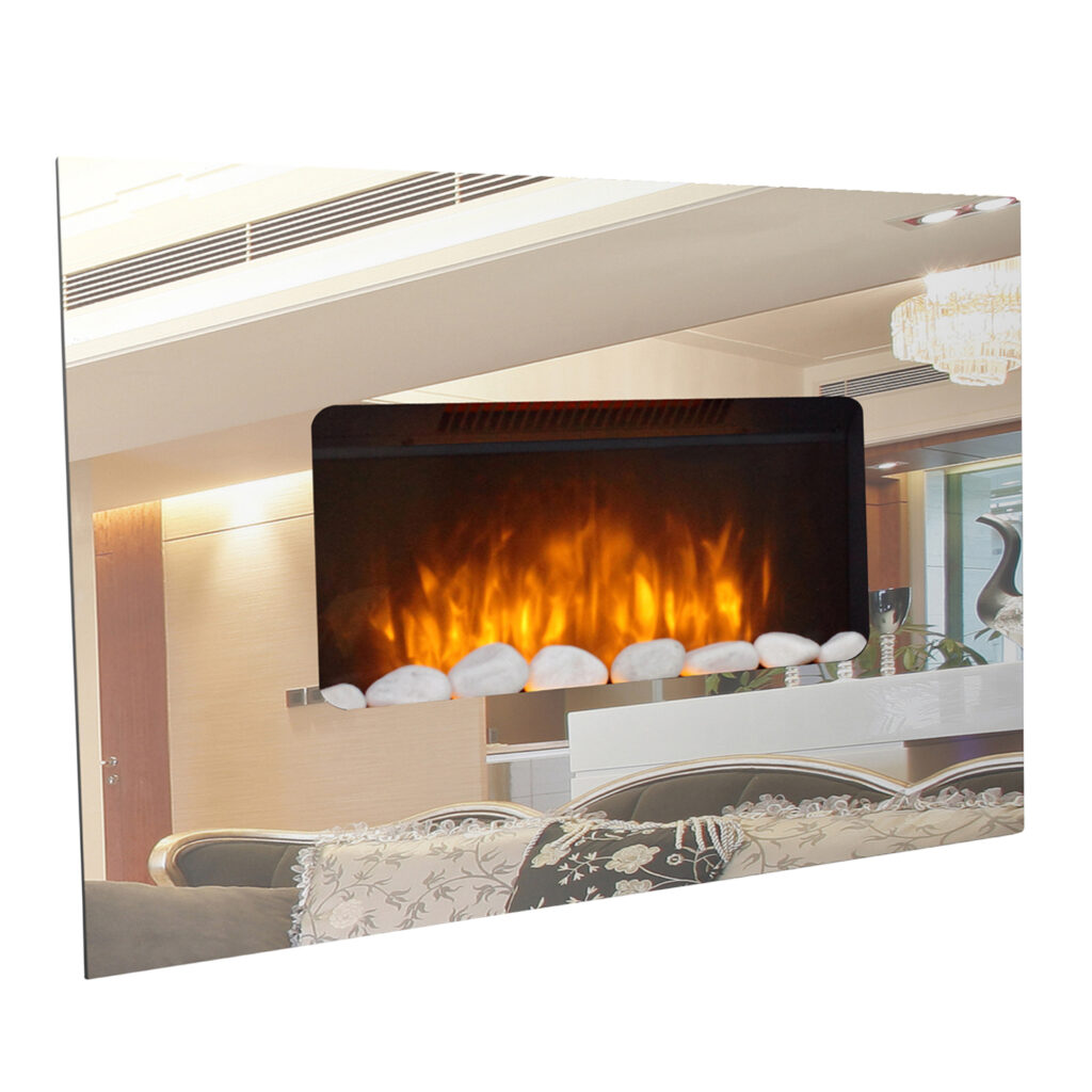 Glowmaster Balmoral Widescreen Wall Mounted Electric Mirror Glass ...
