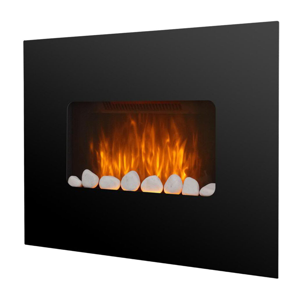 Glowmaster Warwick Curved Wall Mounted Electric Glass Fireplace ...