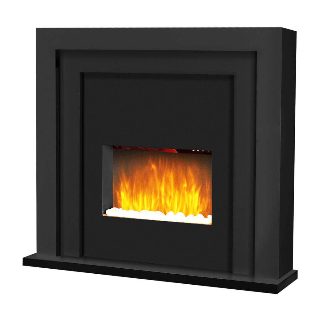 Glowmaster Electric Fireplace With LED Lights- White - Glowmaster UK